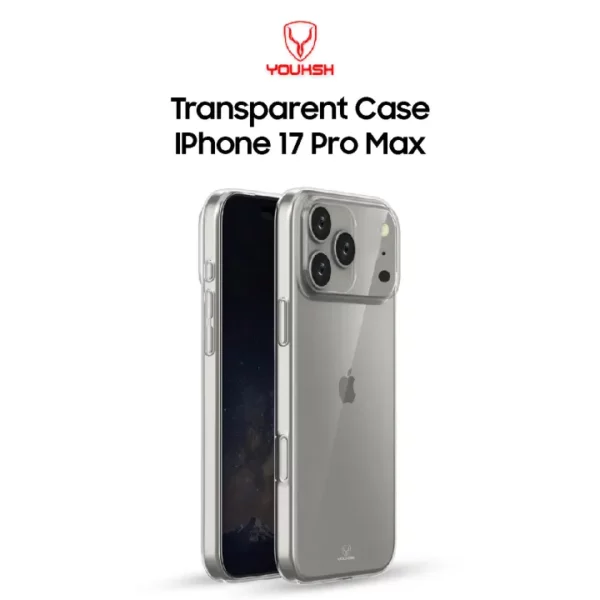 Youksh iPhone 17 Pro Max Transparent Soft Shock Proof Jelly Back Cover ...