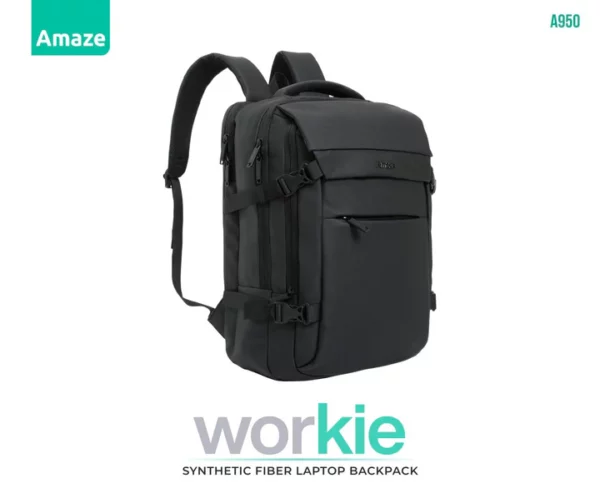 Amaze Premium Workie Synthetic Fibre Backpack - A950 - Xcessories Hub
